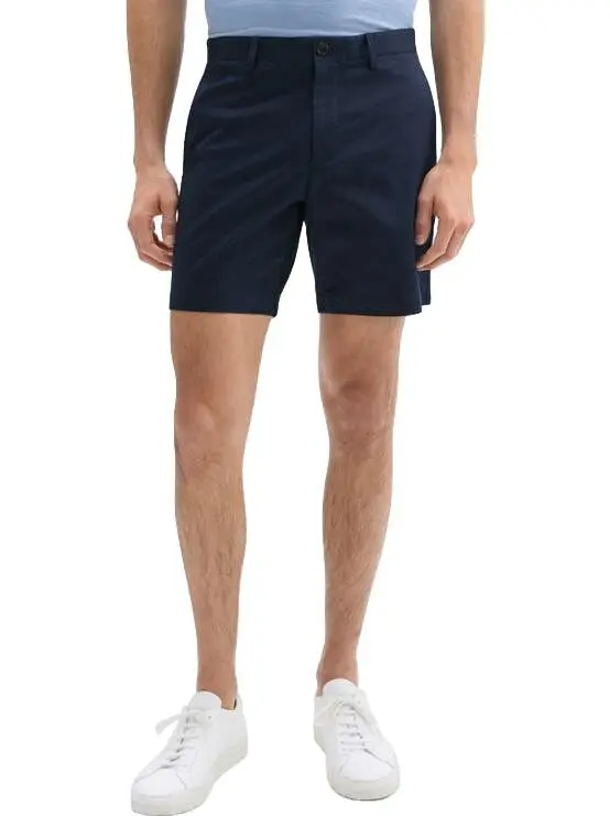 Theory Zaine Cotton Blend Shorts - Baltic
