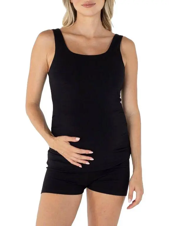 ANGEL MATERNITY Maternity Basic Tank Top - Black