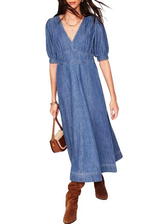 Boden A-line Dress - Denim