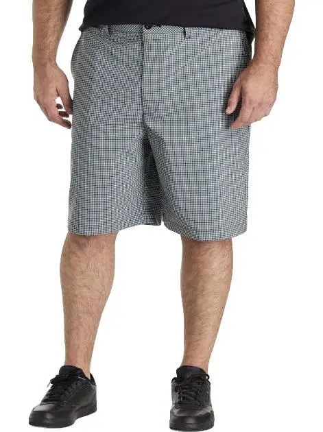 REEBOK Performance Plaid Golf Shorts - Grey