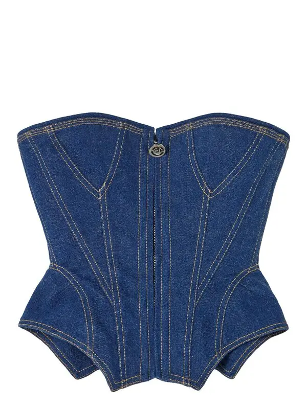 VIVIENNE WESTWOOD Embellished Denim 'cobrax' Corset - Blue