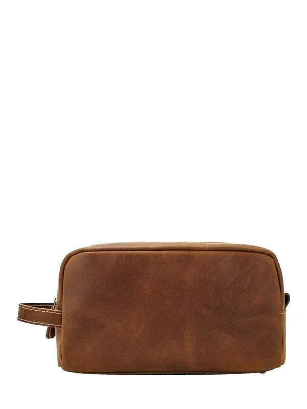 STEEL HORSE LEATHER The Wanderer Toiletry Bag - Brown