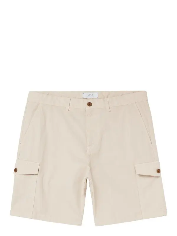 Mr P. Straight-leg Cotton-blend Ripstop Shorts - Neutrals