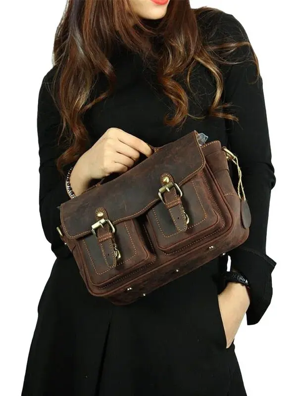 STEEL HORSE LEATHER Faust Camera Bag - Brown