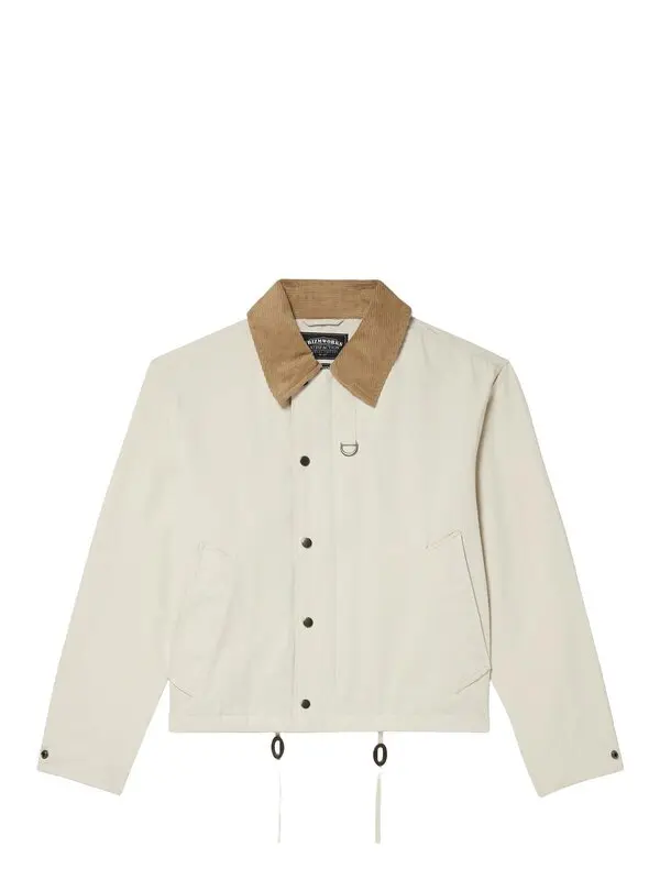 FRIZMWORKS Corduroy-trimmed Cotton-blend Jacket - Neutrals