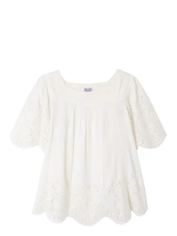 Thierry Colson Scarletta Broderie Anglaise Blouse - Neutrals