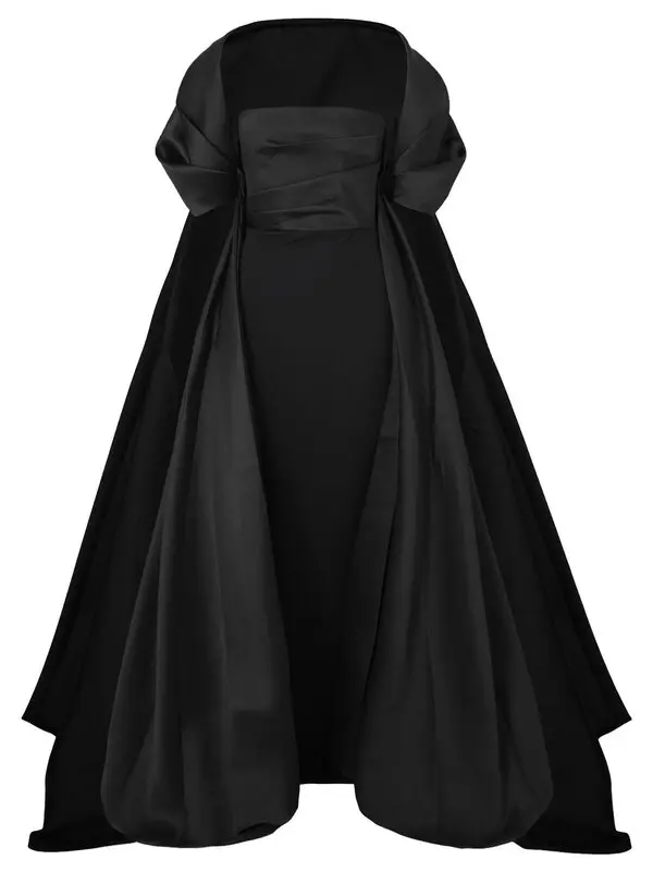 Solace London Vera Crepe Gown - Black