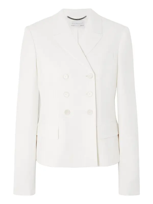 Stella McCartney Wool Double-breasted Blazer - White