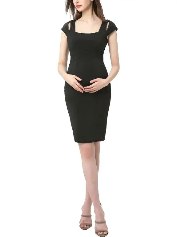 KIMI + KAI Julie Maternity Sheath Dress - Black