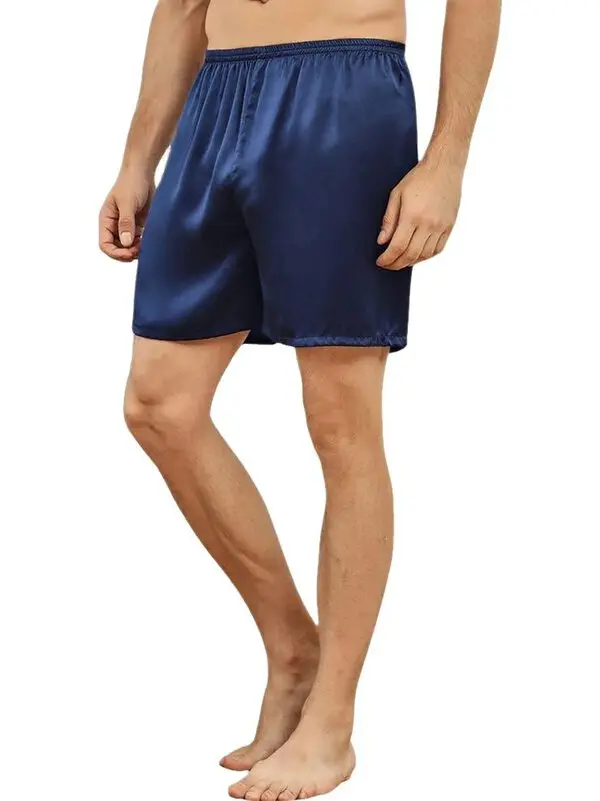 SILKSILKY Solid Color Lounge Shorts - Darkblue