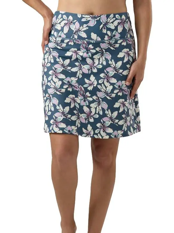 UV SKINZ Knee Length Travel Skort - Mirage Whisper Lily