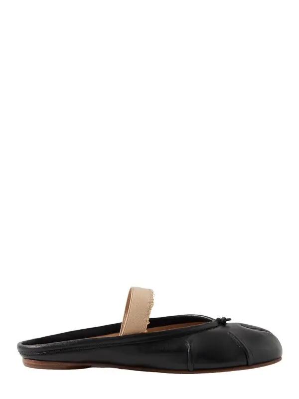 MAISON MARGIELA Tabi Leather Ballet Flats - Black
