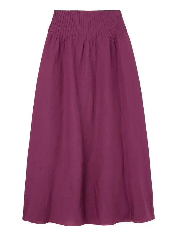 Gabriela Hearst Penelope Midi Skirt - Purple