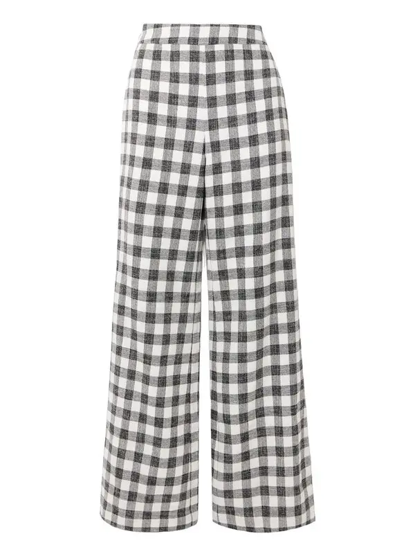 Cara Cara Mayflower Gingham Cotton-blend Pants - Black