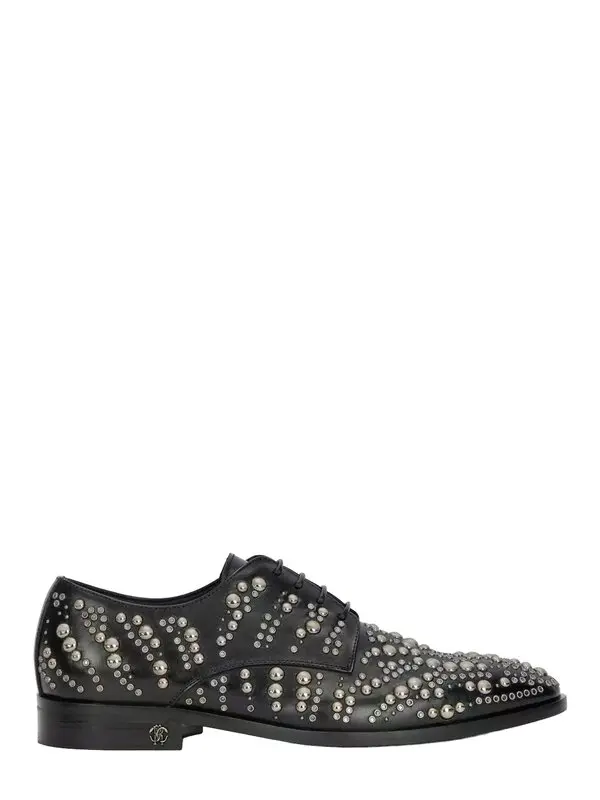 Roberto Cavalli Leather Derby Shoes - Black
