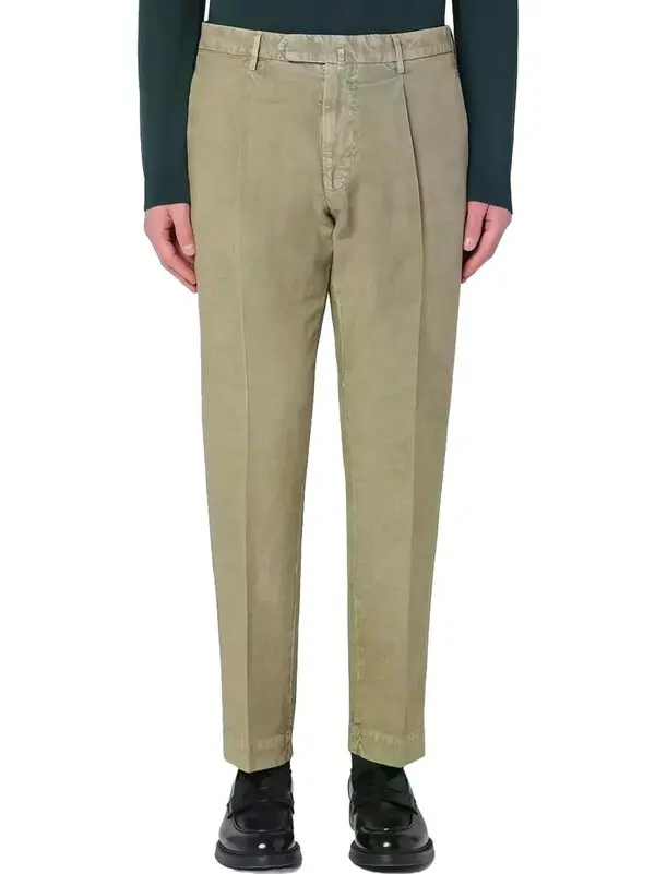 SANTANIELLO Straight Leg Trousers - Neutrals
