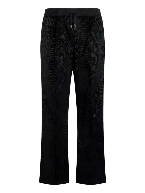 Roberto Cavalli Animal-print Track Pants - Black