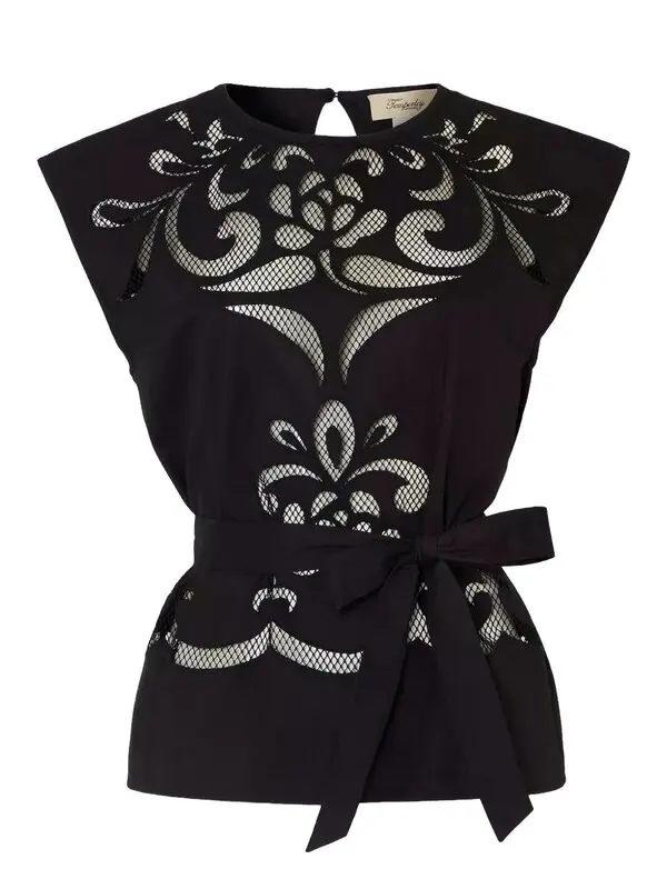 TEMPERLEY LONDON Nelle Top - Black