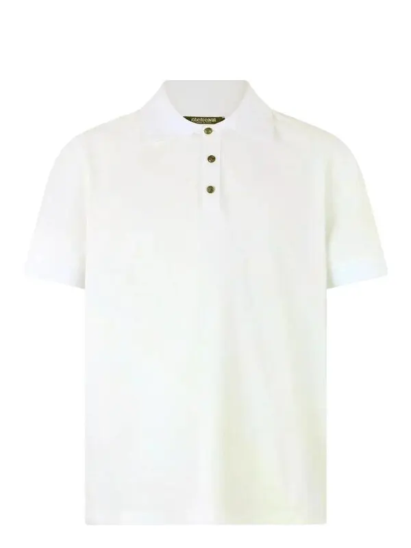 Roberto Cavalli Python-print Polo Shirt - White