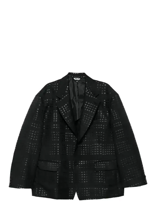 BLACK COMME DES GARÇONS Polka Dot-print Blazer - Black