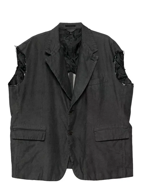 BLACK COMME DES GARÇONS Denim Gilet - Black