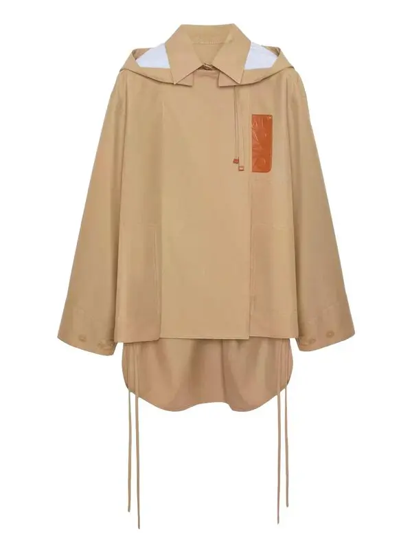 Loewe Hooded Parka Coat - Neutrals