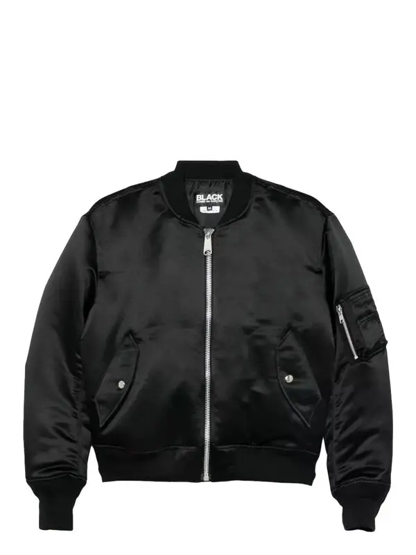BLACK COMME DES GARÇONS Satin Bomber Jacket - Black