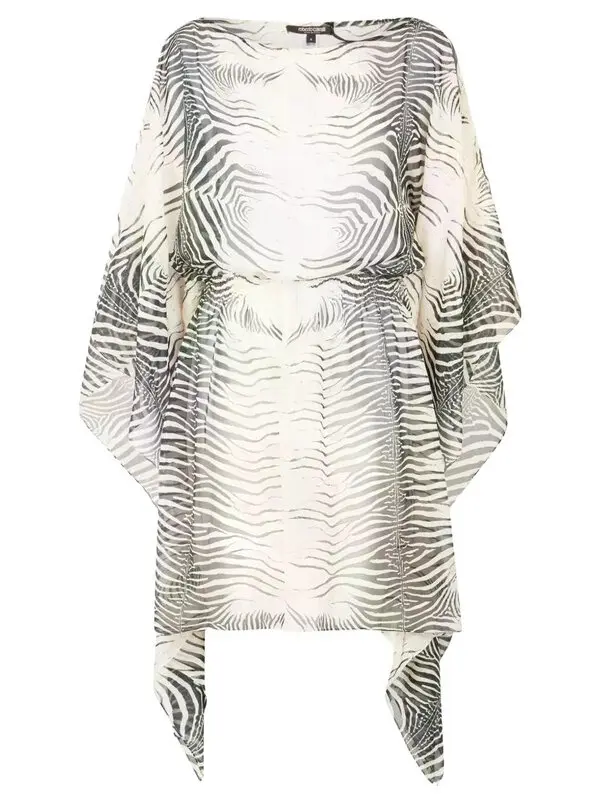 Roberto Cavalli Zebra-print Dress - White