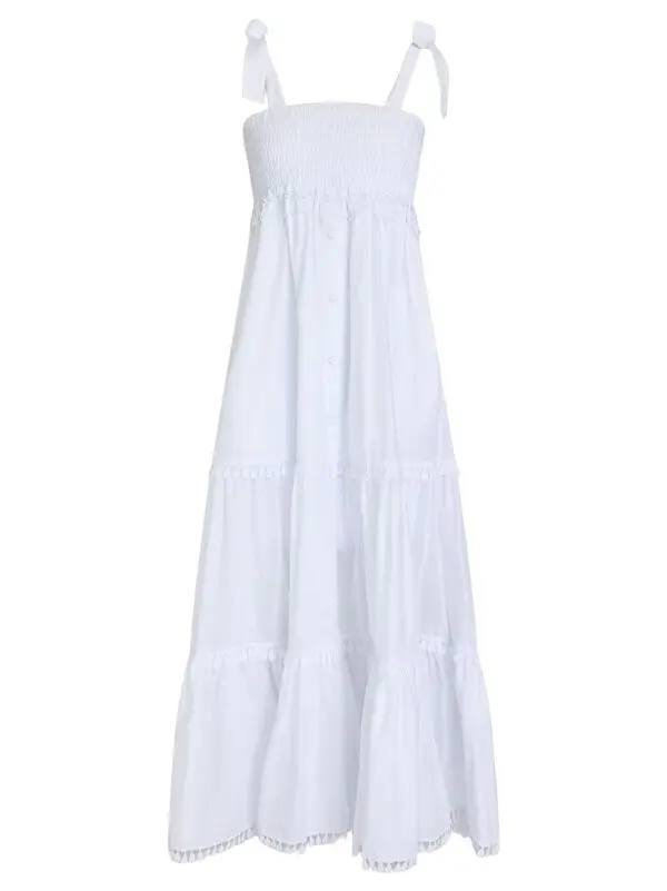 Charo Ruiz Ibiza Delphinus Tiered Maxi Dress - White