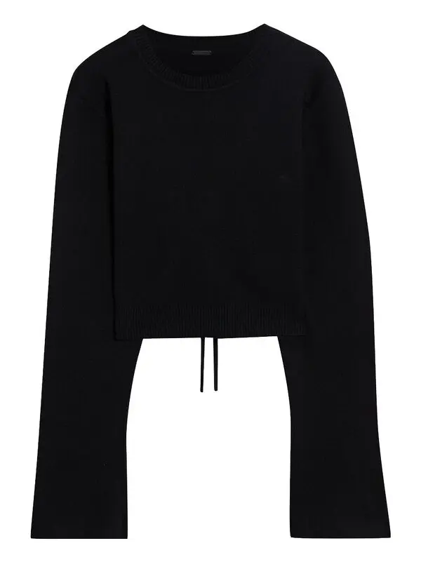 Johanna Ortiz Cropped Pima Cotton Top - Black