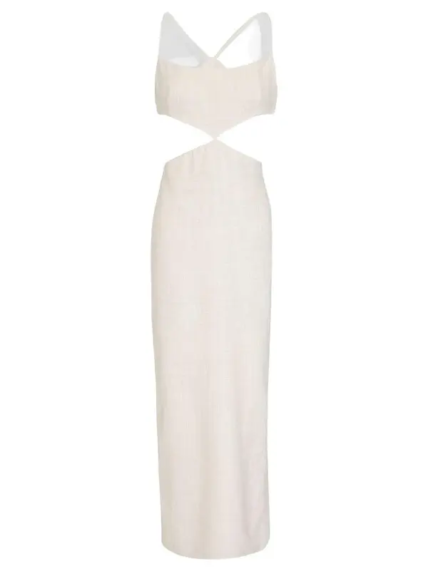 Philosophy Di Lorenzo Serafini Cutout Woven Maxi Dress - Off-white