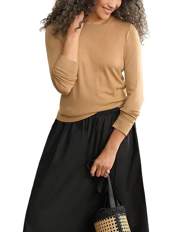 Jenni Kayne Mercer Crewneck Sweater - Camel