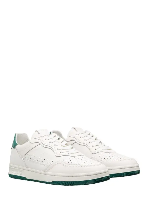 Clae Haywood Leather Low Top Sneakers - White Leather Galapagos