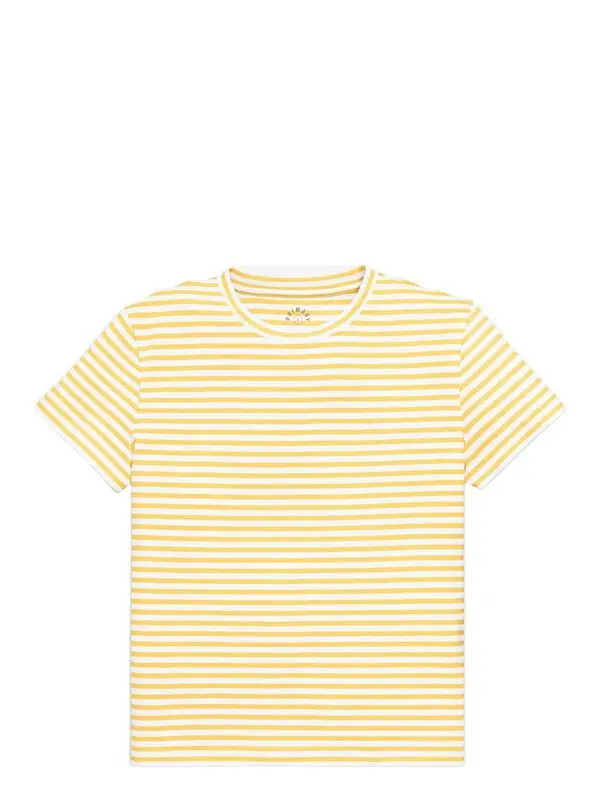 PRIMARY Adult Easy Crewneck Stripe Tee - Sunlight White Stripe