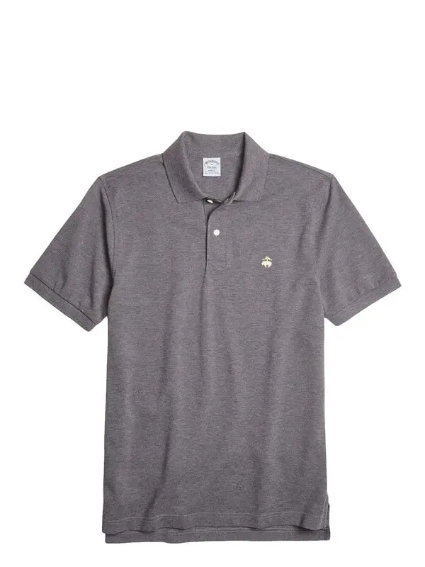 Brooks Brothers Stretch Supima® Cotton Piqué Polo - Charcoal Heather