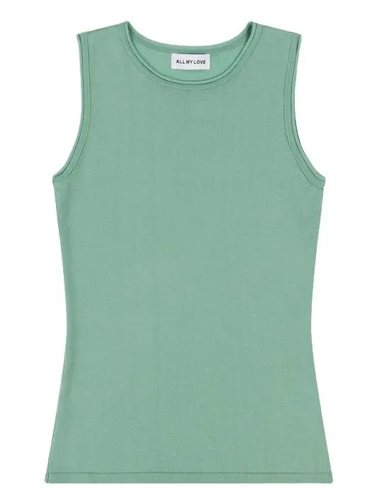 ALL MY LOVE Maddie Tank Top - Seafoam Green