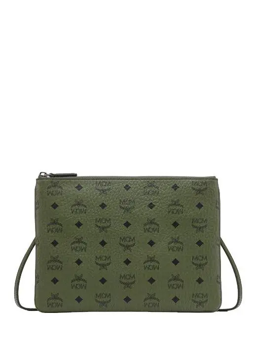 Mcm Visetos Original Crossbody Pouch - Green