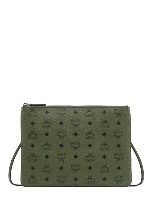 Mcm Visetos Original Crossbody Pouch - Green