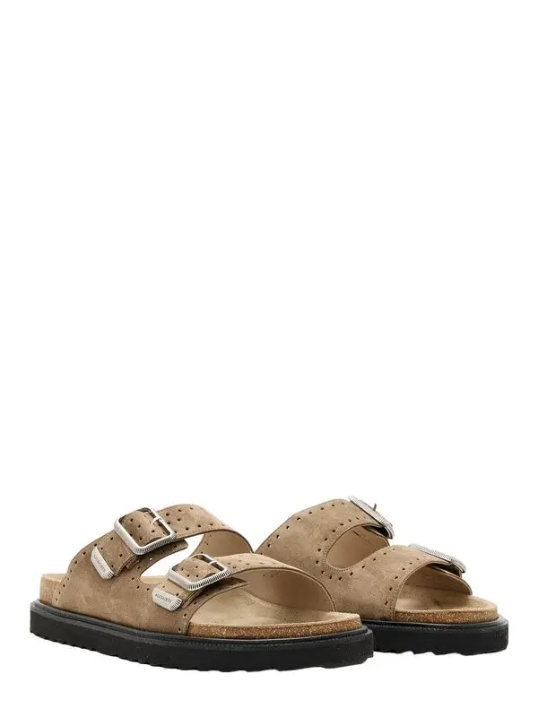 ALLSAINTS Randal Slide Sandal - Stone Grey