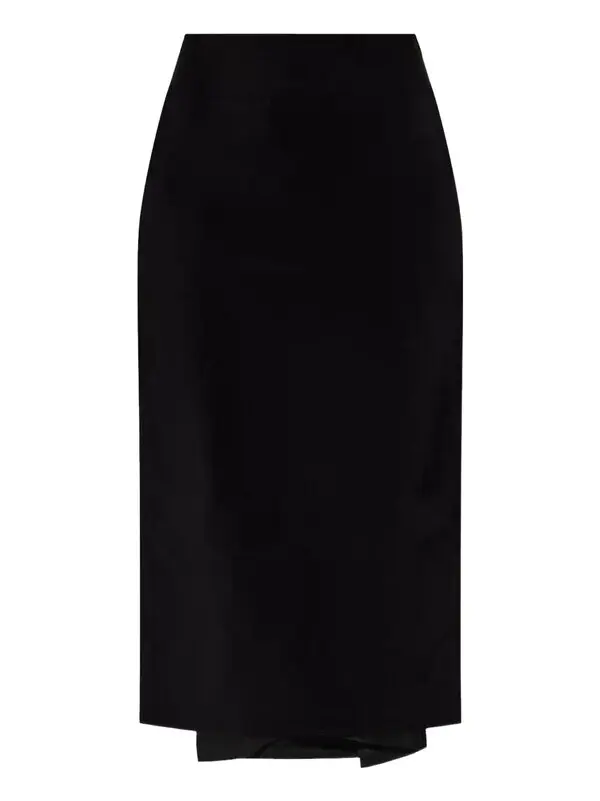 Jacquemus Draped Midi Skirt - Black