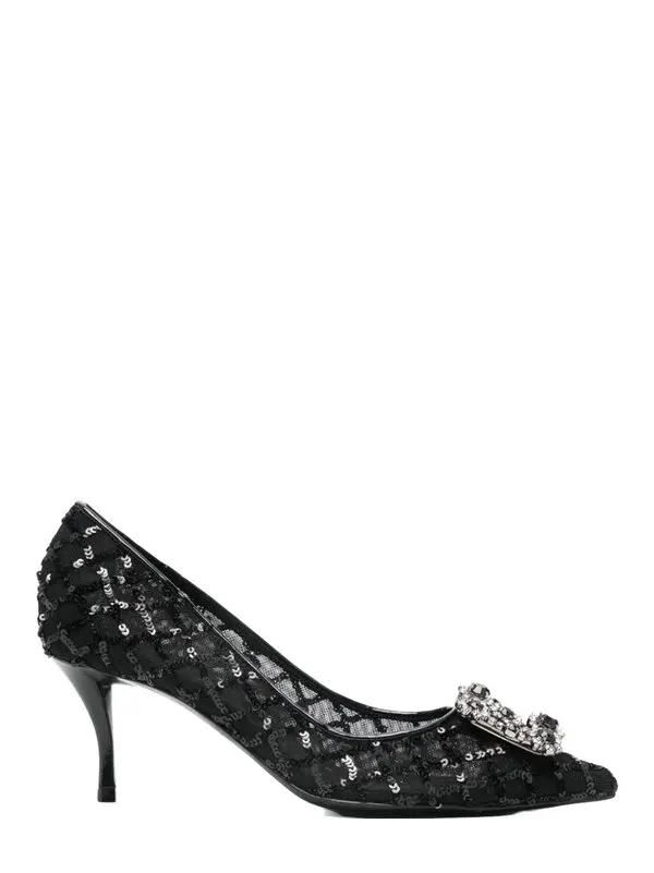 ROGER VIVIER Flower Strass Pumps - Black