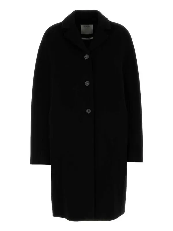 Sportmax Adria Wool Coat With Buttons - Black