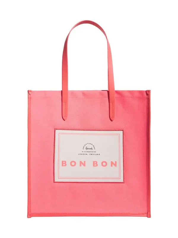 Harrods Cotton Bon Bon Condiments Shopper Bag - Pink