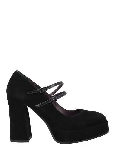 APEPAZZA Leather Mary Jane Pumps - Black