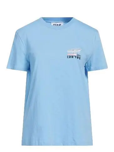 ICE PLAY Cotton T-shirt With Embroidered Logo - Light Blue