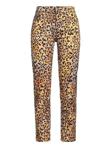 Just Cavalli Marigold Leopard Print Straight-leg Jeans - Yellow