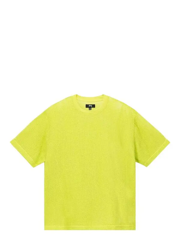StÜssy Cotton Mesh Short Sleeve Crewneck - Lime