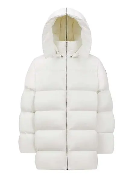 Rick Owens X Moncler Woven Hooded Cyclopic Coat - Milk