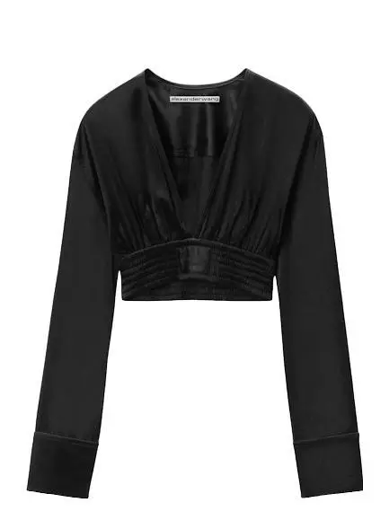 Alexander Wang V Front Elastic Longsleeve - Black