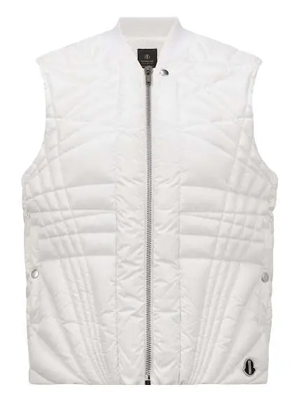 Rick Owens X Moncler Woven Megapenta Flight Vest - Milk